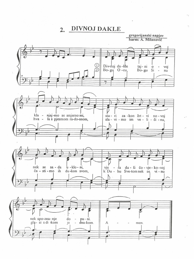 Divnoj Dakle Gregorijanski Napjev | PDF