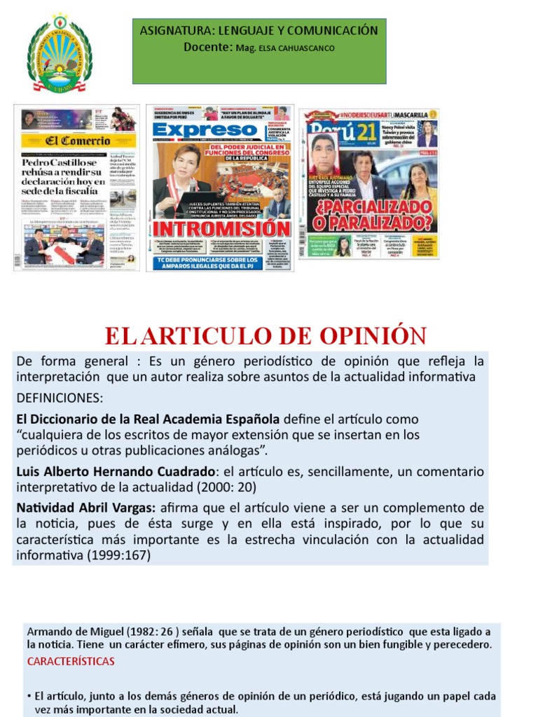 El Articulo de Opnion | PDF | Cognición