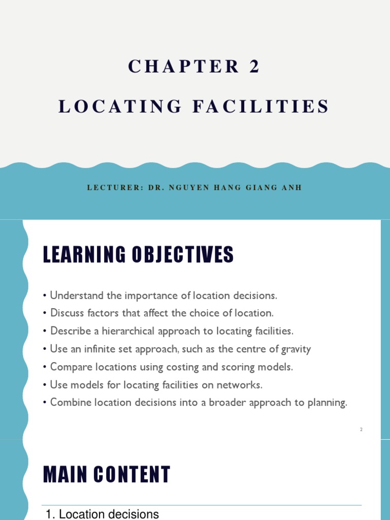 Chapter 2 - Locating Facilities | PDF