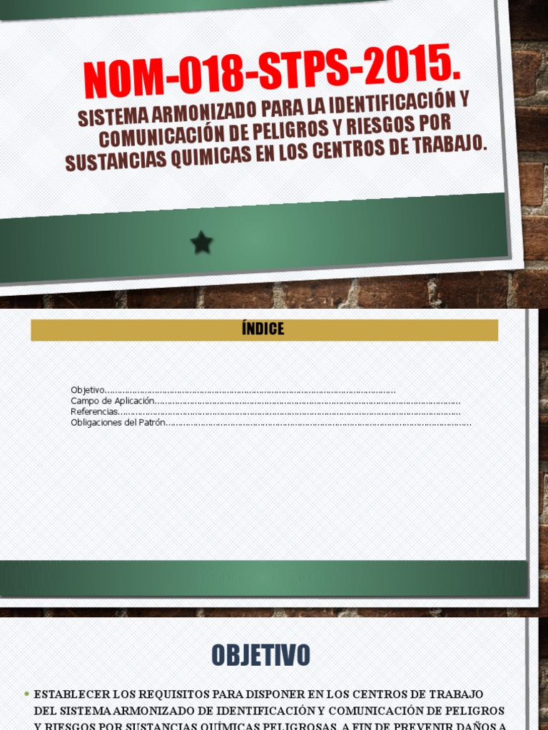 Nom 018 Stps 2015 | Descargar gratis PDF | Ciencias fisicas | Química