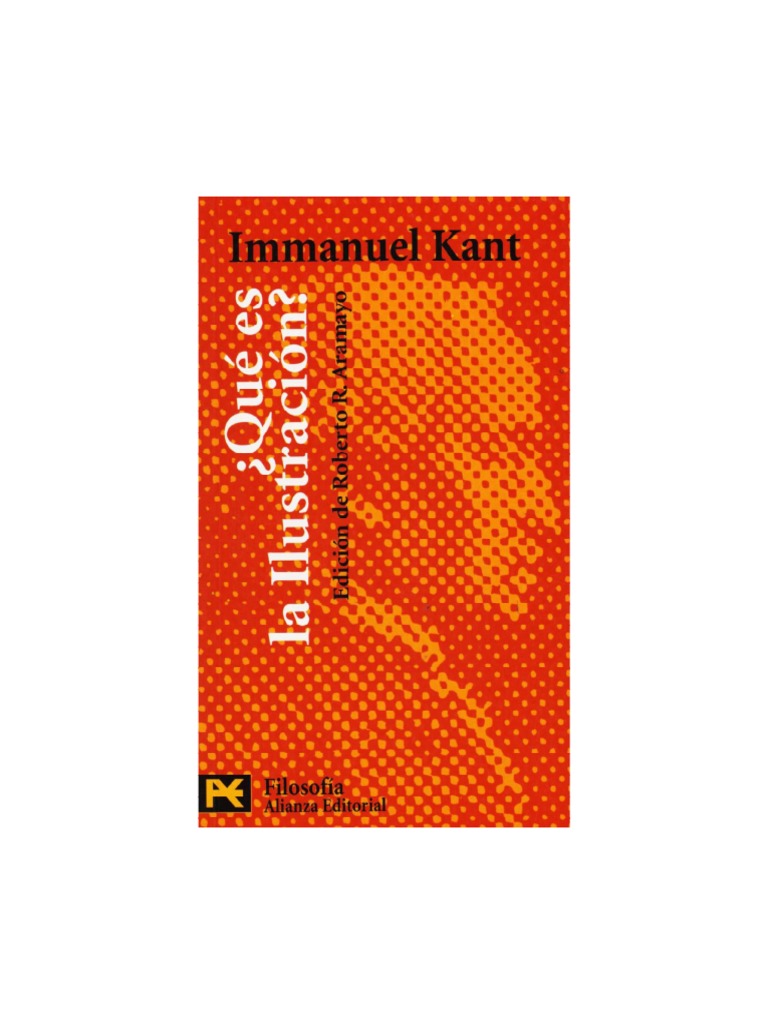 Kant, Immanuel - Qué Es La Ilustración (Edición) | PDF