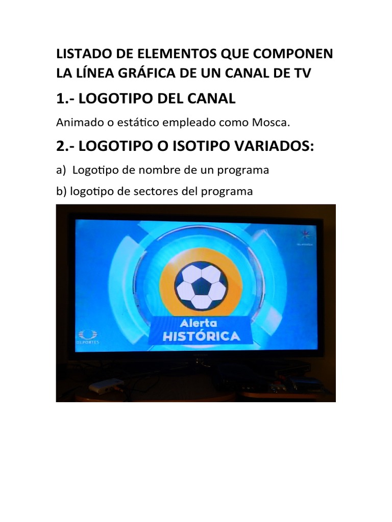 Elementos de la Línea Gráfica TV | PDF