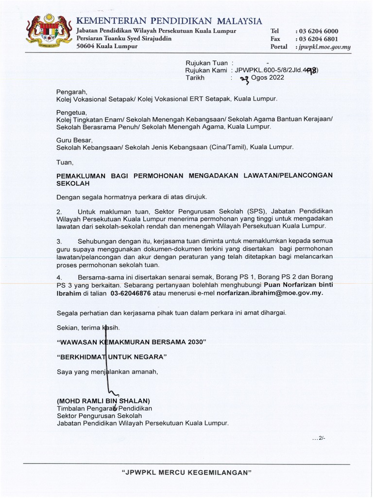 Surat Pemakluman | PDF