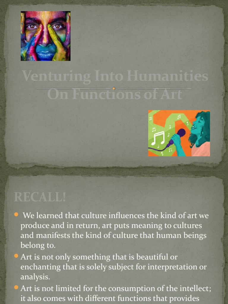 Venturing Into Humanities On Functions of Art | PDF | Paintings ...