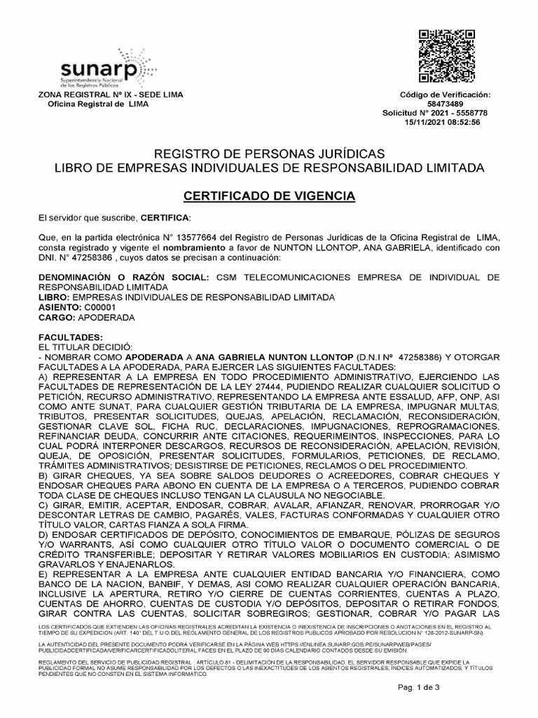 Vigencia de Poder | PDF