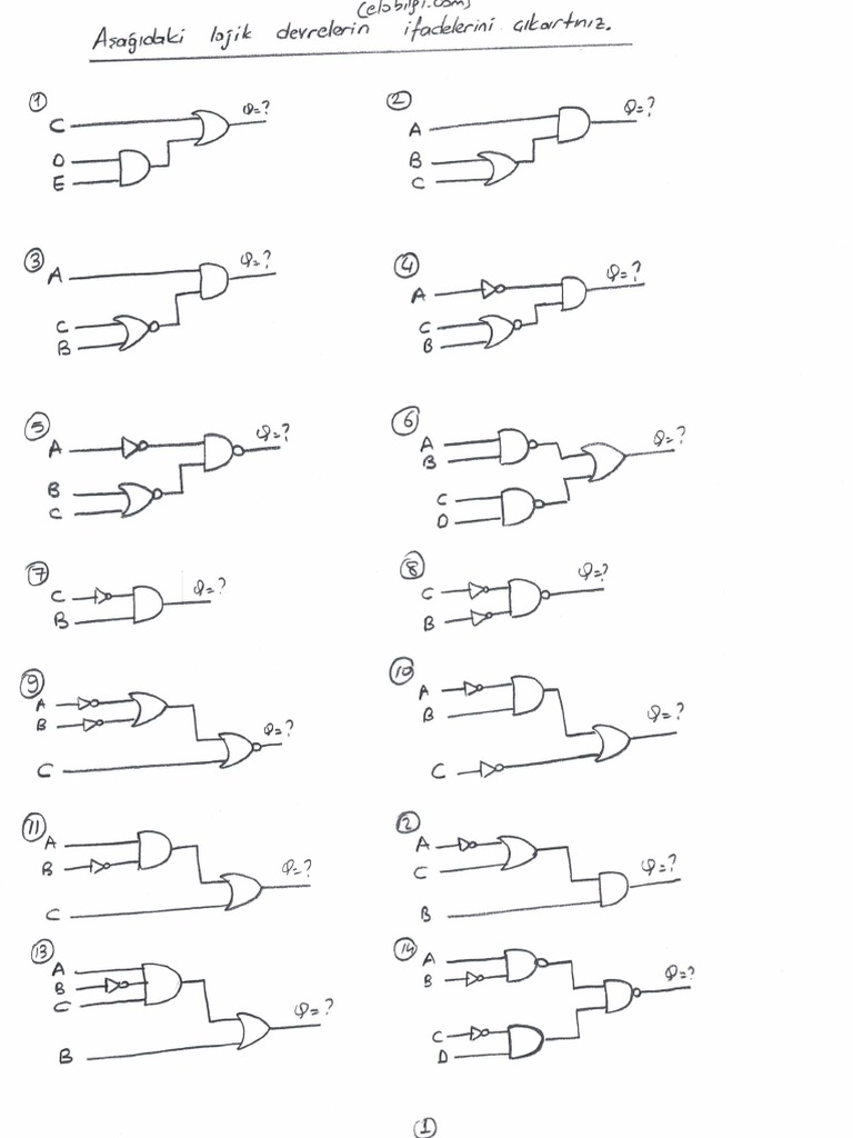 Lojik Devrenin Ifadesini Bulma Sorular | PDF