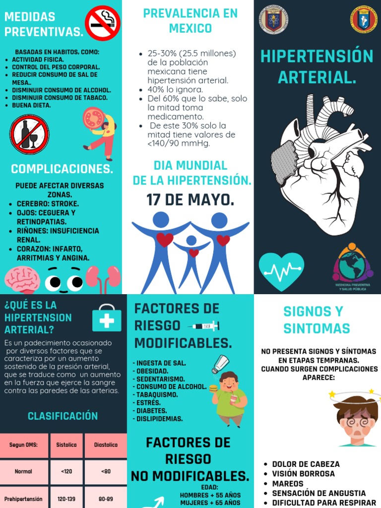 Triptico Hipertensión Arterial | PDF | Hipertensión | Enfermedades y trastornos humanos