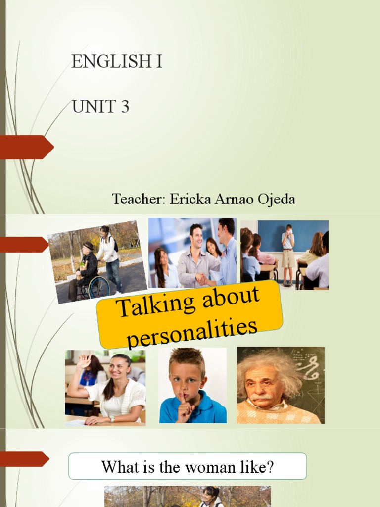 Unit 3 (Personalities) | PDF