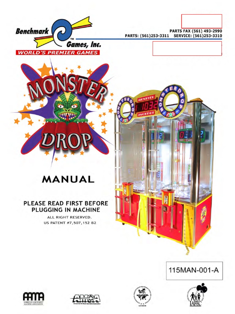 Monster Drop Redemption Service Manual Benchmark Games | PDF ...
