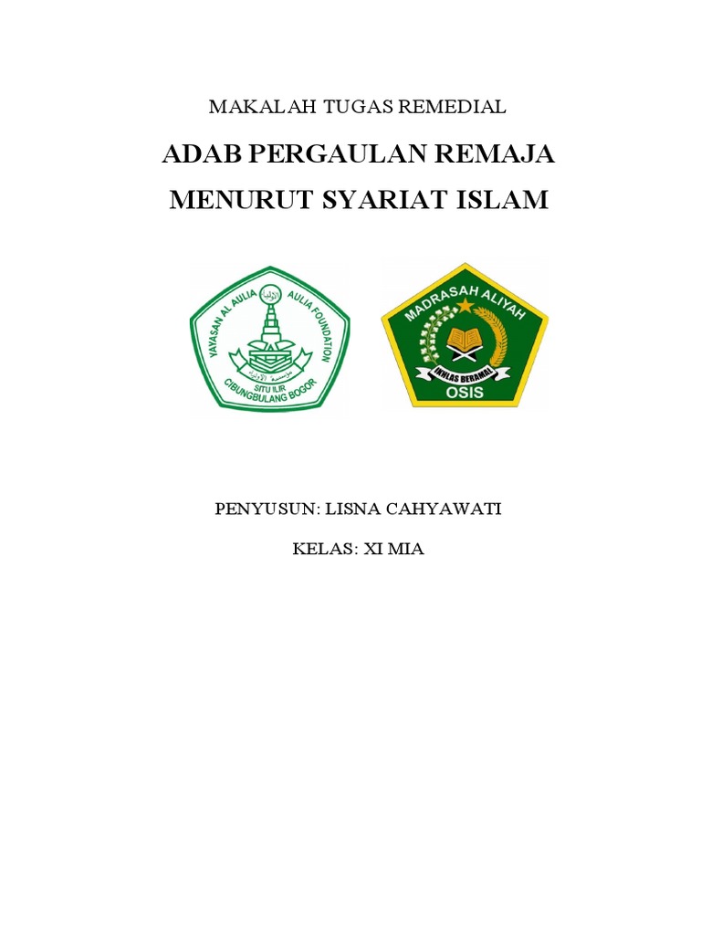 Adab Pergaulan Remaja dalam Islam | PDF | Karier & Perkembangan ...