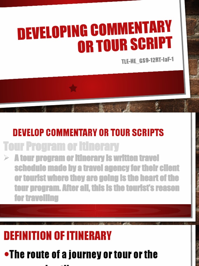 Steps in Developing Commentary Scripts | PDF