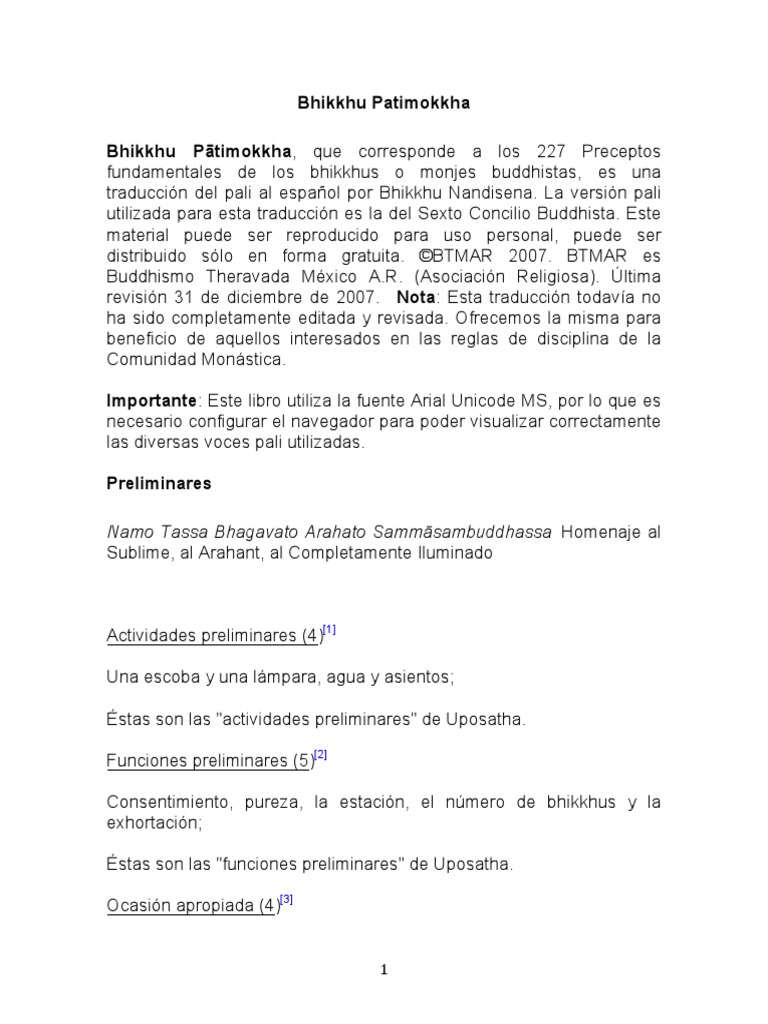 Bhikkhu Patimokkha | PDF Bhikkhu Patimokkha | PDF