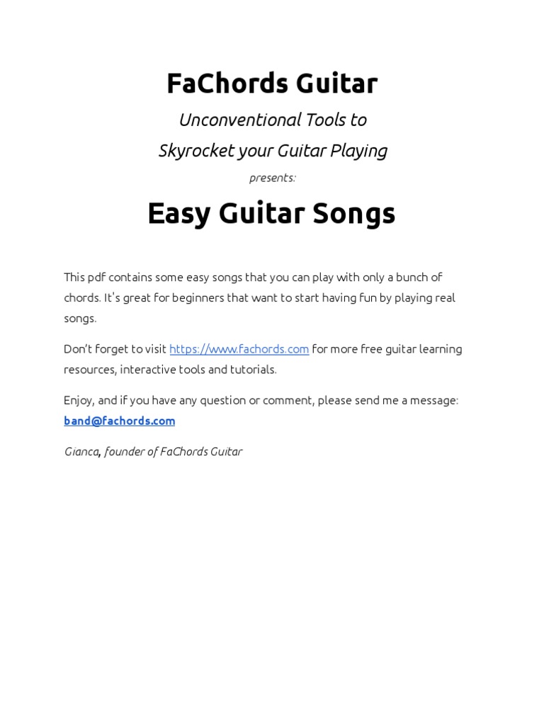 Easy Guitar Songs | PDF