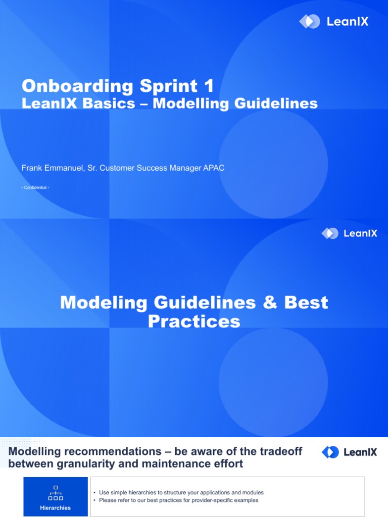 Onboarding Sprint 1 LeanIX Basics – Modelling Guidelines | PDF | Cloud ...