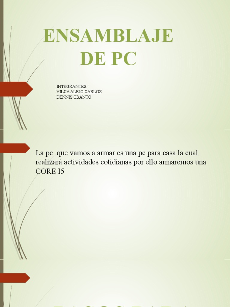 Ensamblaje de PC CV | PDF