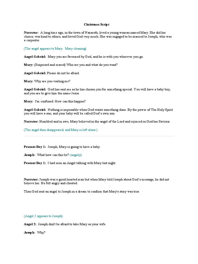 Nativity Play Script: Birth of Jesus | PDF | Biblical Magi | Mary ...