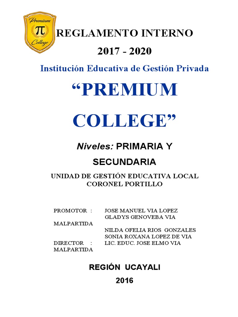 Ri College Premium 2017 2020 | PDF | Educación primaria | Método de enseñanza