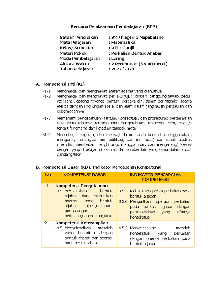 RPP PJBL Pertemuan 3 | PDF
