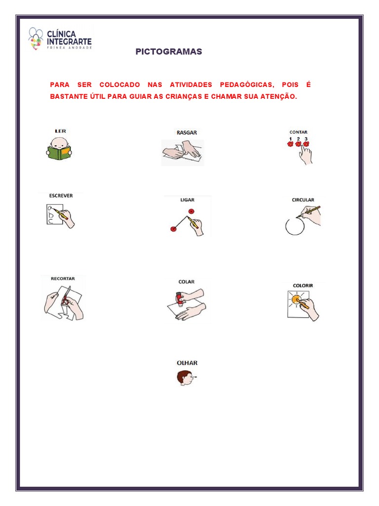 A Utilidade dos Pictogramas nas Atividades Pedagógicas com Crianças | PDF