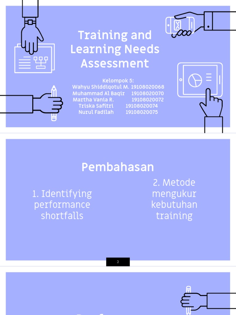 Training and Learning Needs Assessment | PDF