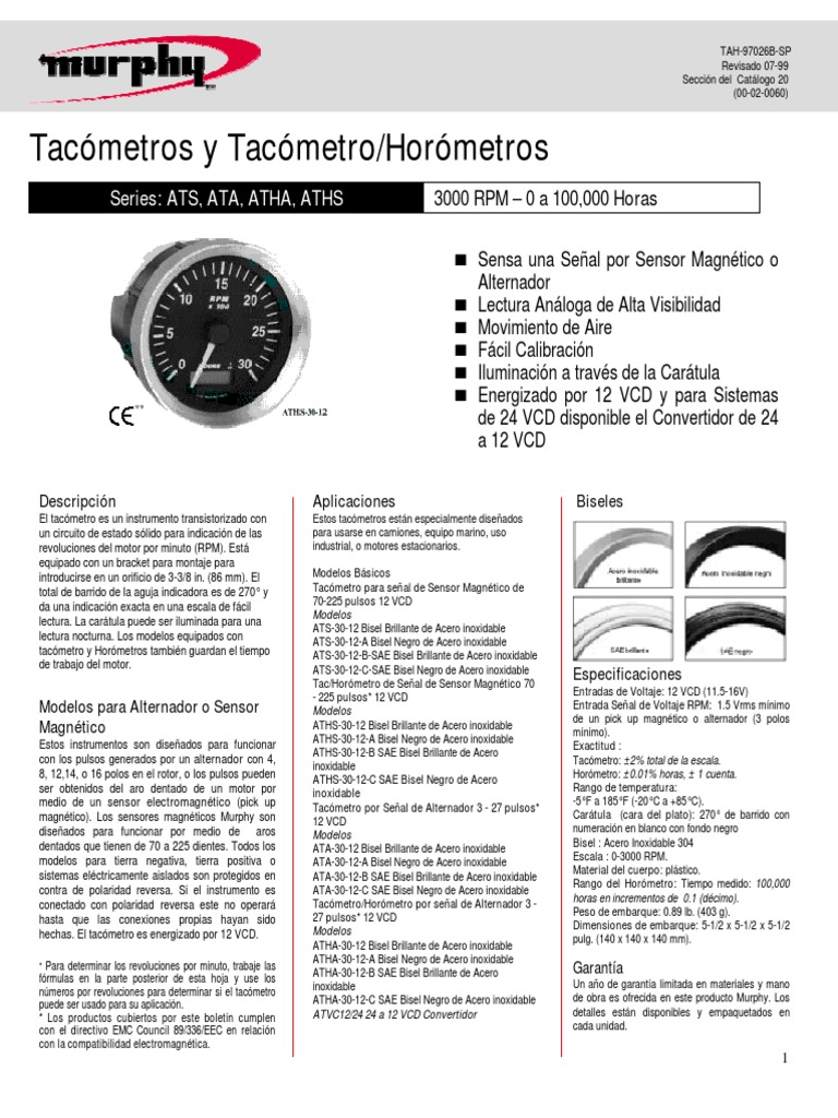 Tacometro | PDF | Electricidad | Bienes manufacturados