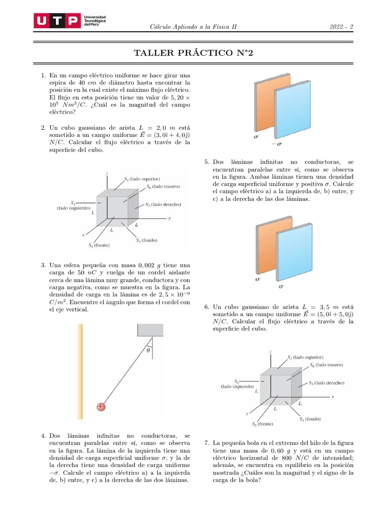 S03 S3 Taller Práctico 2 Pdf Electrón Carga Eléctrica