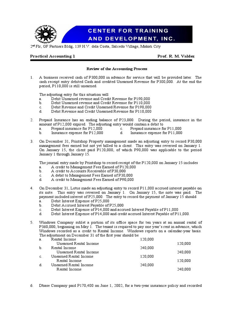 Accounting Process Adjustments Guide | PDF | Debits And Credits ...