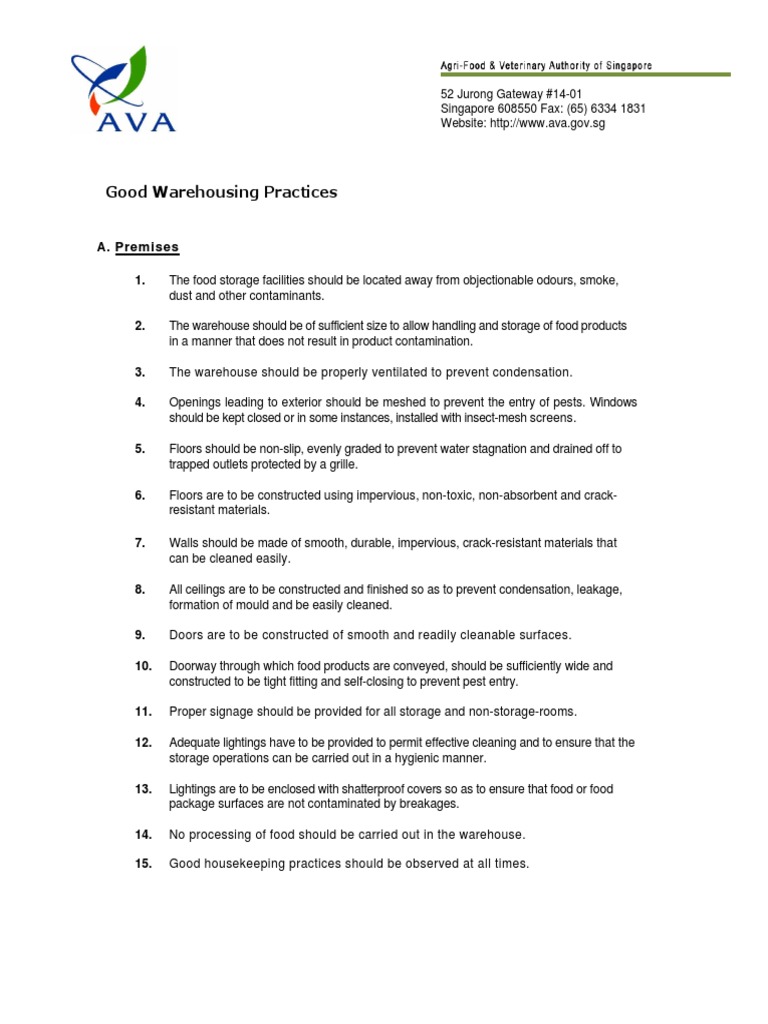 Best Practices for Food Warehousing | PDF | Refrigerator | Warehouse