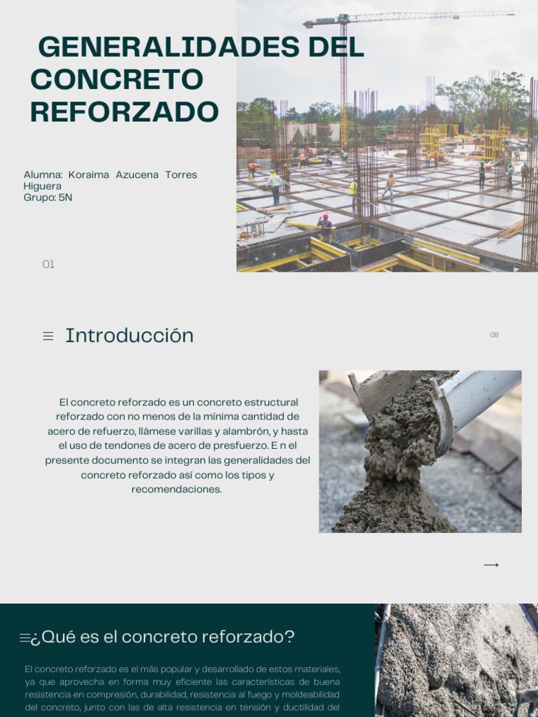 Generalidades del Concreto Reforzado | PDF | Hormigón | Concreto reforzado