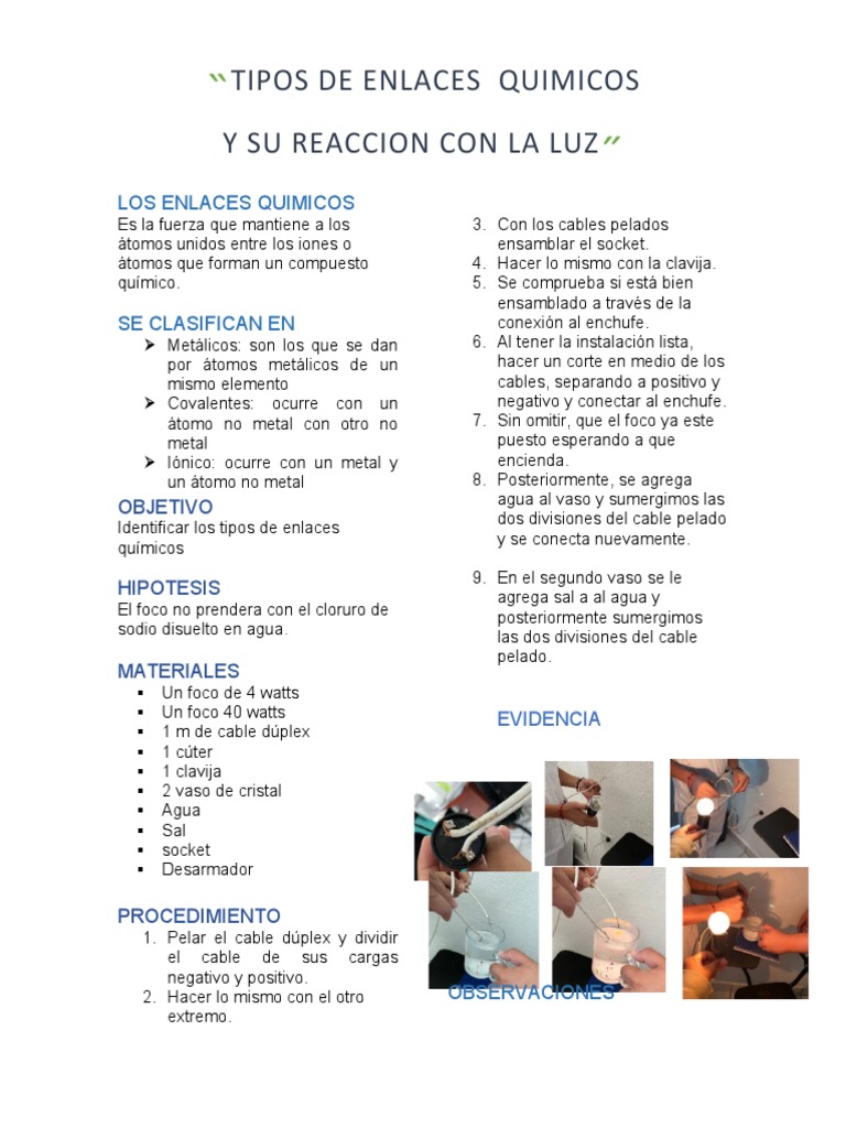 Bioquimica Enlaces Quimicos | PDF | Sal (química) | Enlace químico