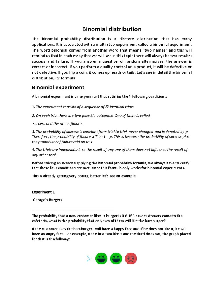 Binomial Distribution - Theory | PDF | Probability Distribution ...