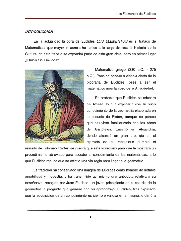 Los Elementos de Euclides: Historia y Contenido | PDF | Triángulo ...