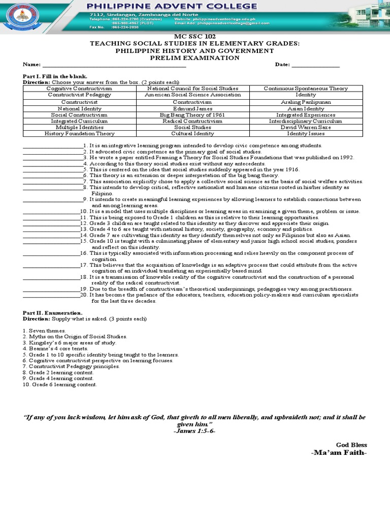 MC SSC 102 Exam | PDF | Constructivism (Philosophy Of Education) | Science