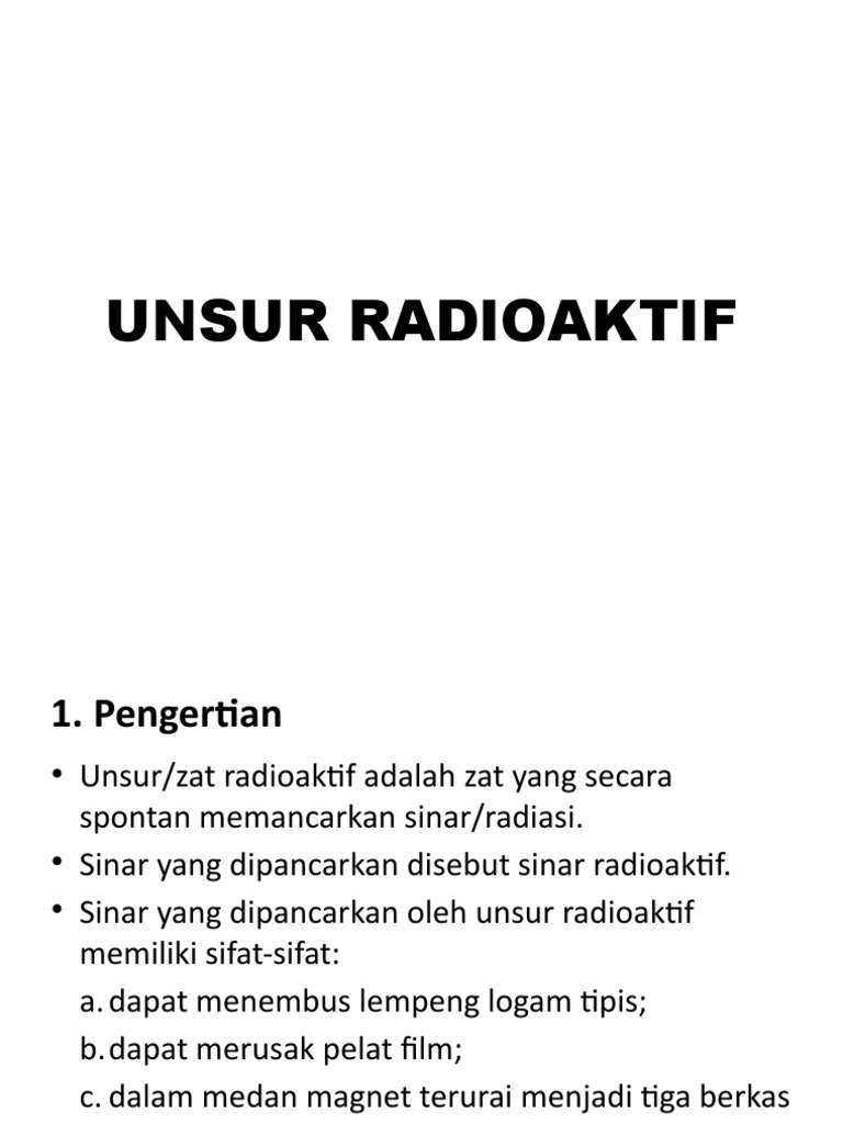 Unsur Radioaktif | PDF