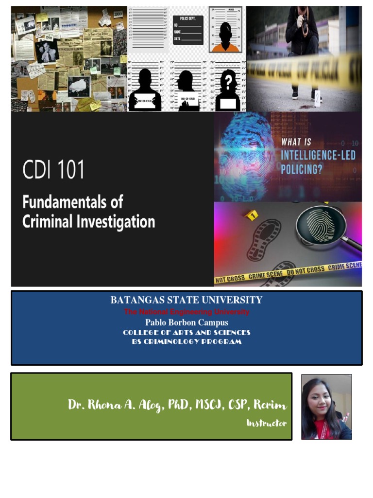 Module in CDI 101 - 2022 | PDF | Forensic Science | Crime Scene