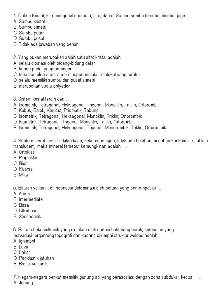 Soal Osn Kebumian 2010 Pdf