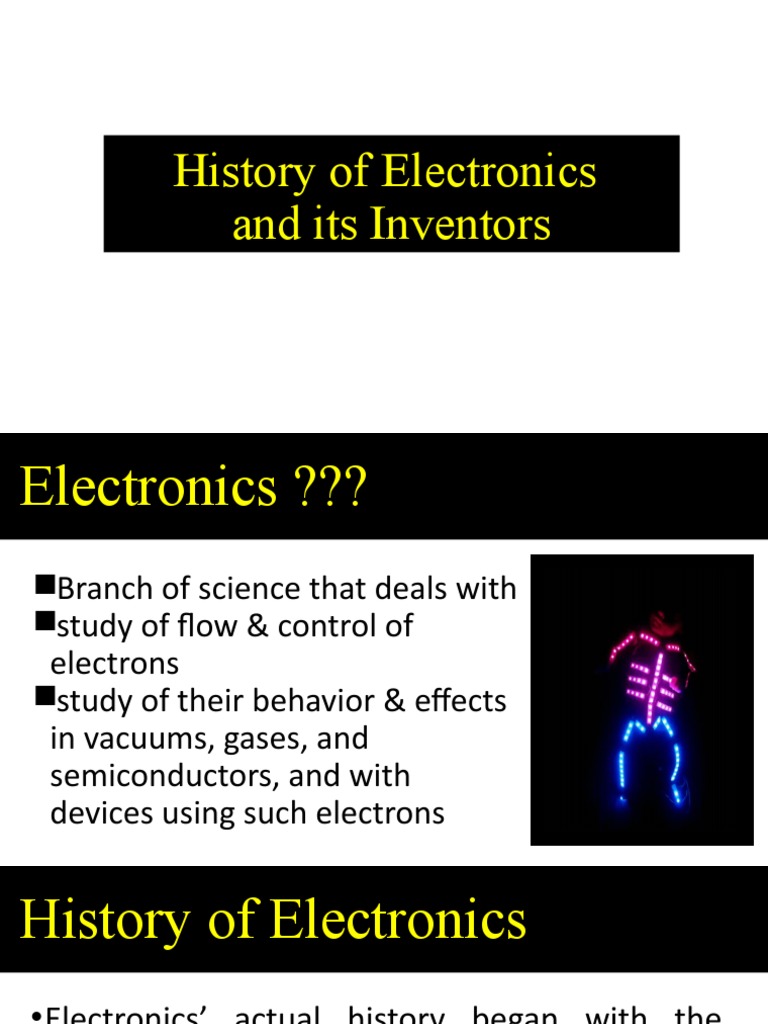Electronics Pioneers & Innovations | PDF | Electricity ...
