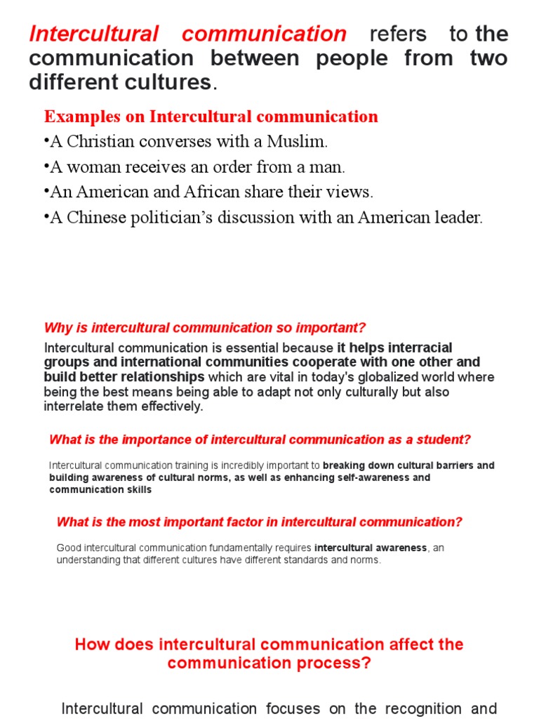 Intercultural Communication | PDF