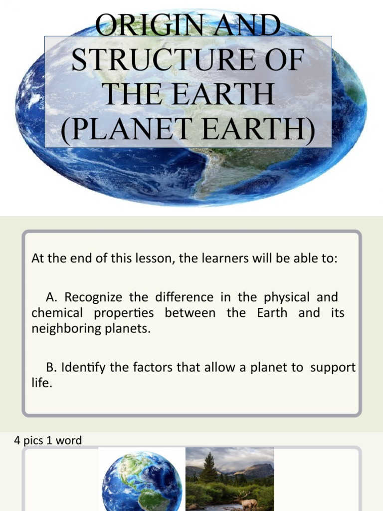 Origin and Structure of The Earth | PDF | Earth | Planets