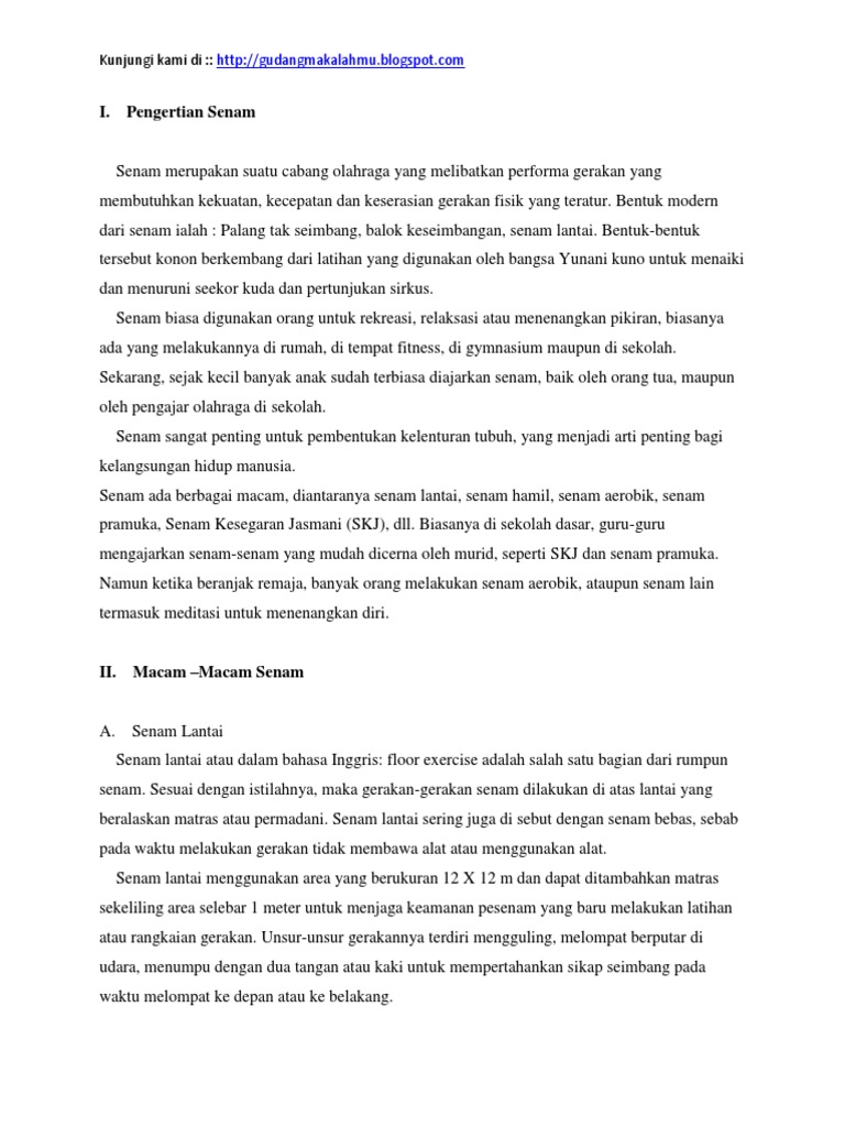 Makalah Senam SKJ PDF Free | PDF