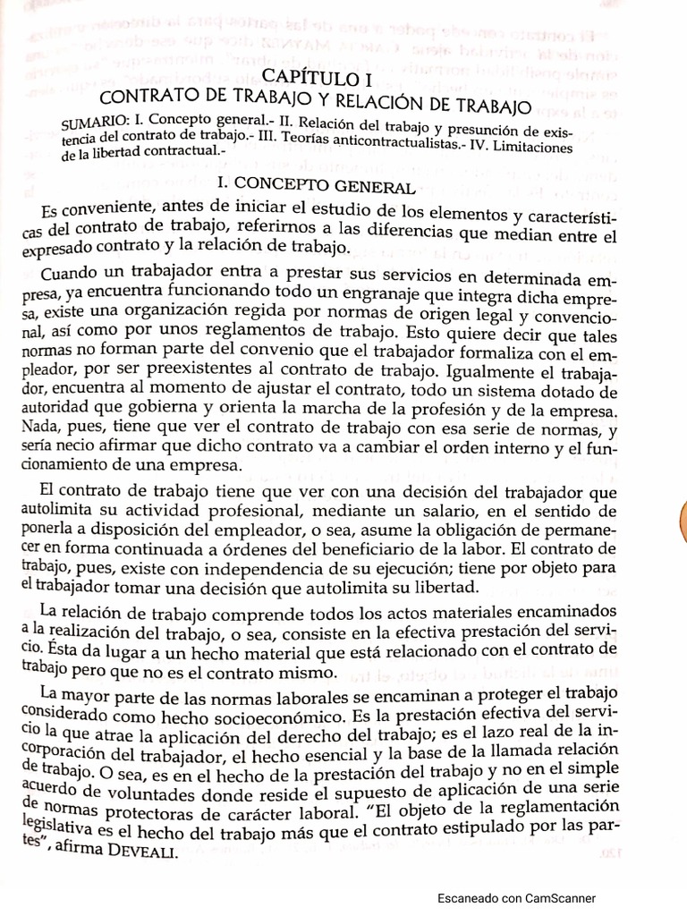 Relación de Trabajo y Contrato de Trabajo | PDF