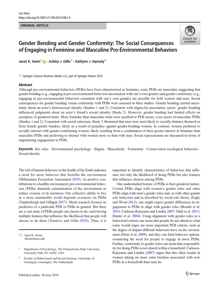 Gender Bending and Gender Conformity | PDF | Social Stigma | Gender