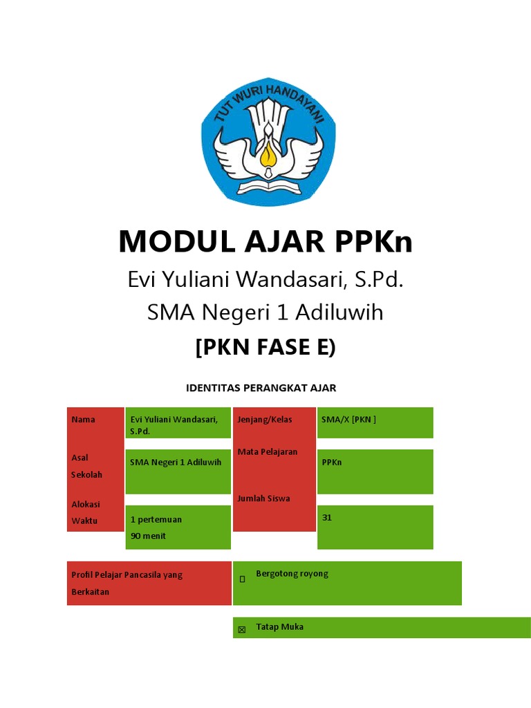 Modul Ajar PKN Fase e | PDF