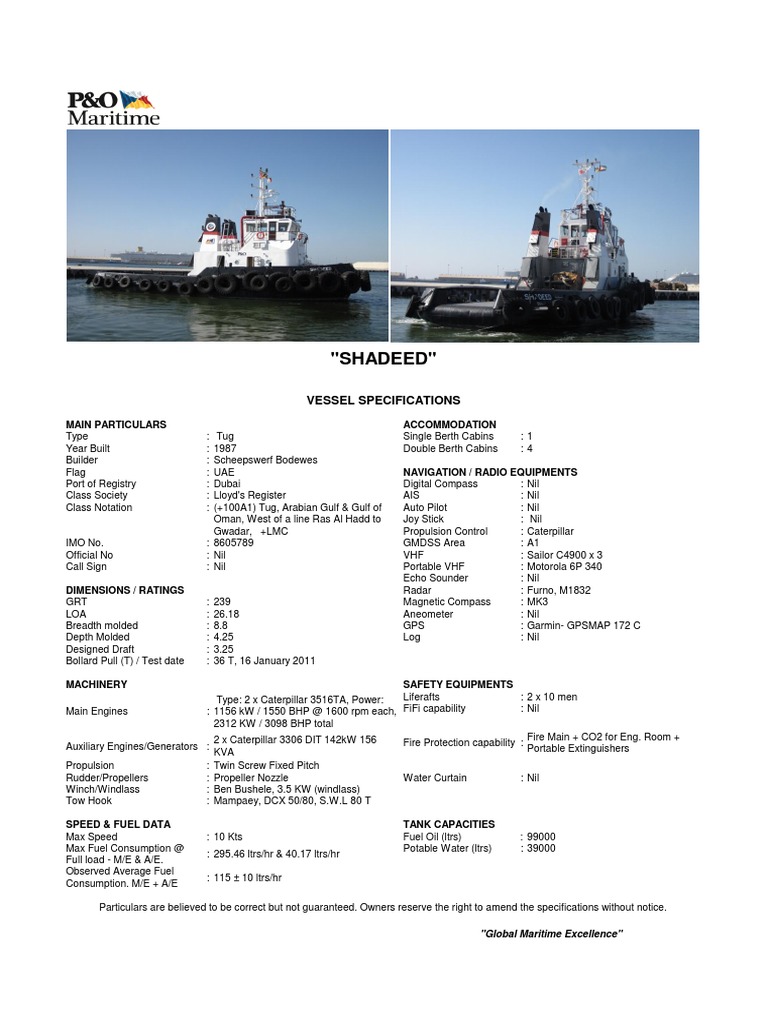 Shadeed - MEAE - Dubai - UAE | PDF | Tugboat | Ships