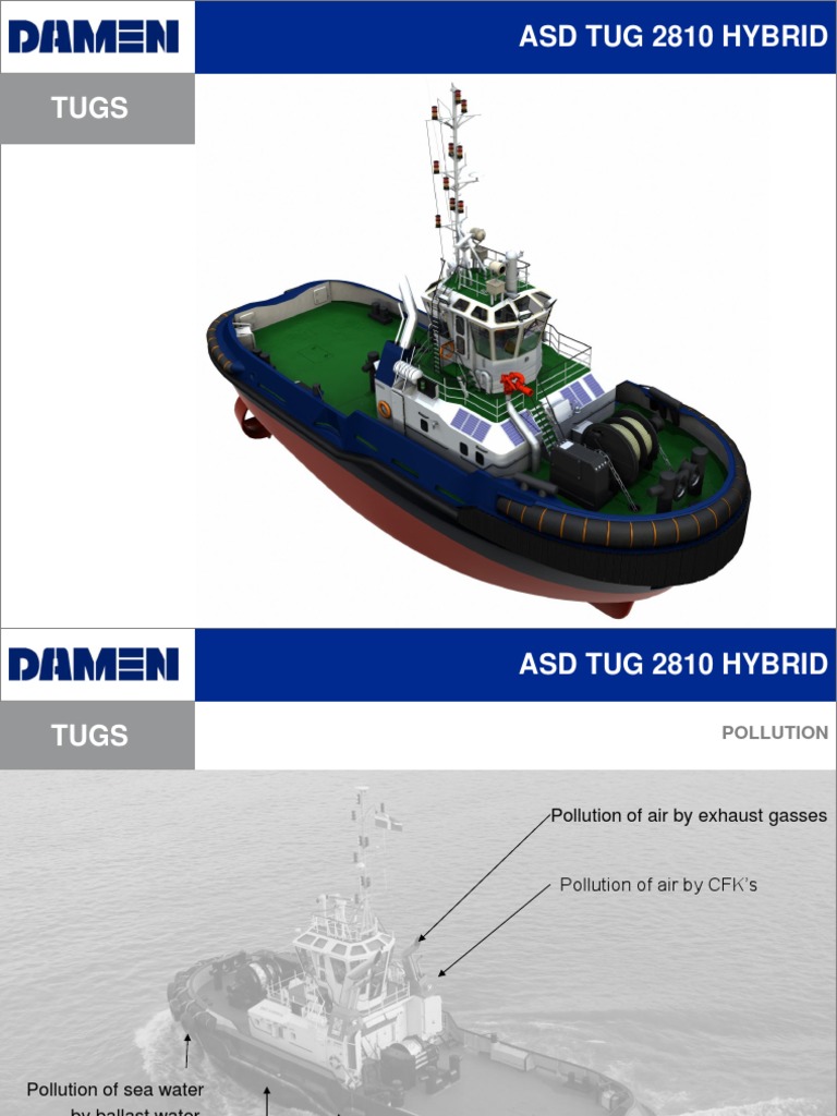 Presentation Damen ASD Tug 2810 Hybrid | PDF | Tugboat | Marine Propulsion