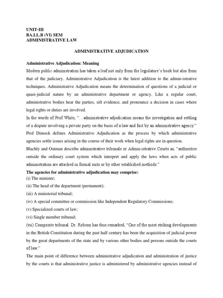 Adminstrative Adjudication | PDF | Tribunal | Government Of India