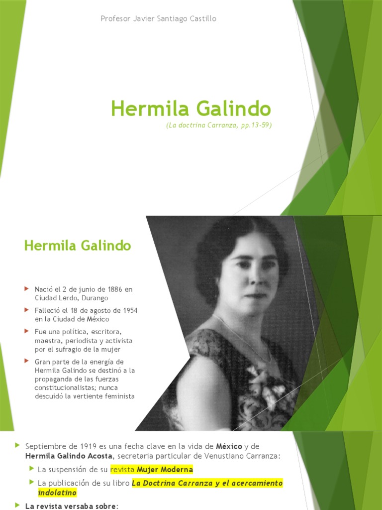 Hermila Galindo: Profesor Javier Santiago Castillo | PDF | Mujer ...