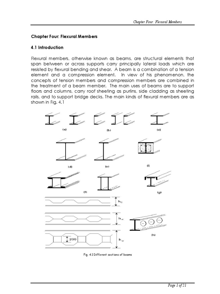 4 Flexural Member | PDF | Buckling | Bending