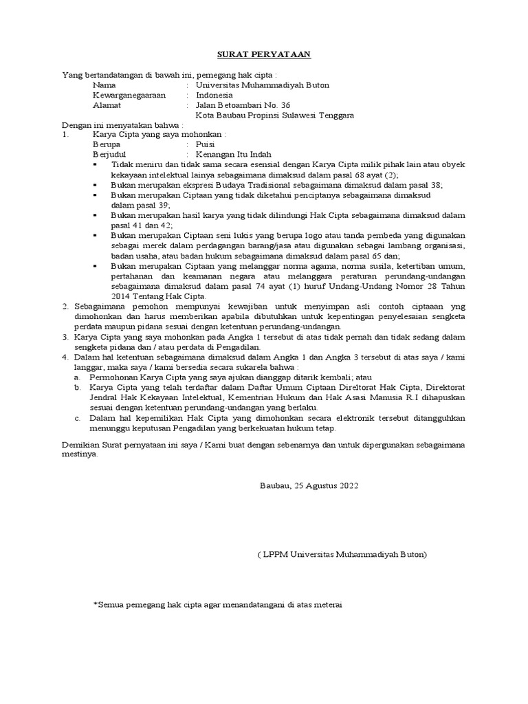 Formulir Haki 2 | PDF