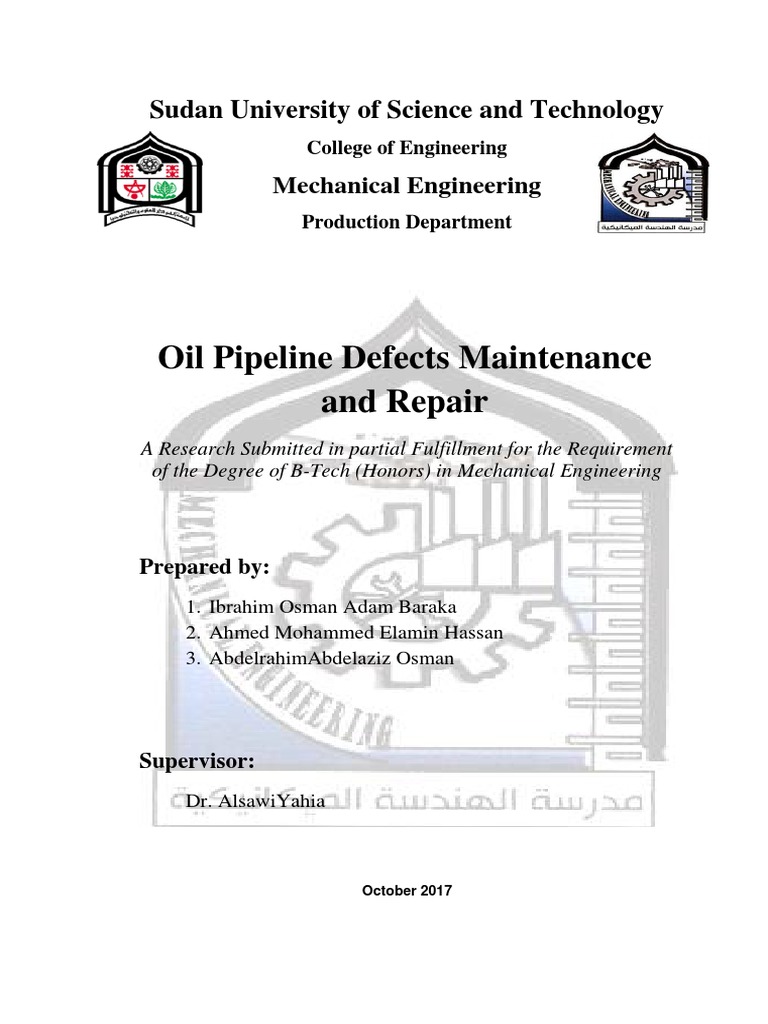 Oil Pipeline Defects Maintenance | PDF | Pipe (Fluid Conveyance ...